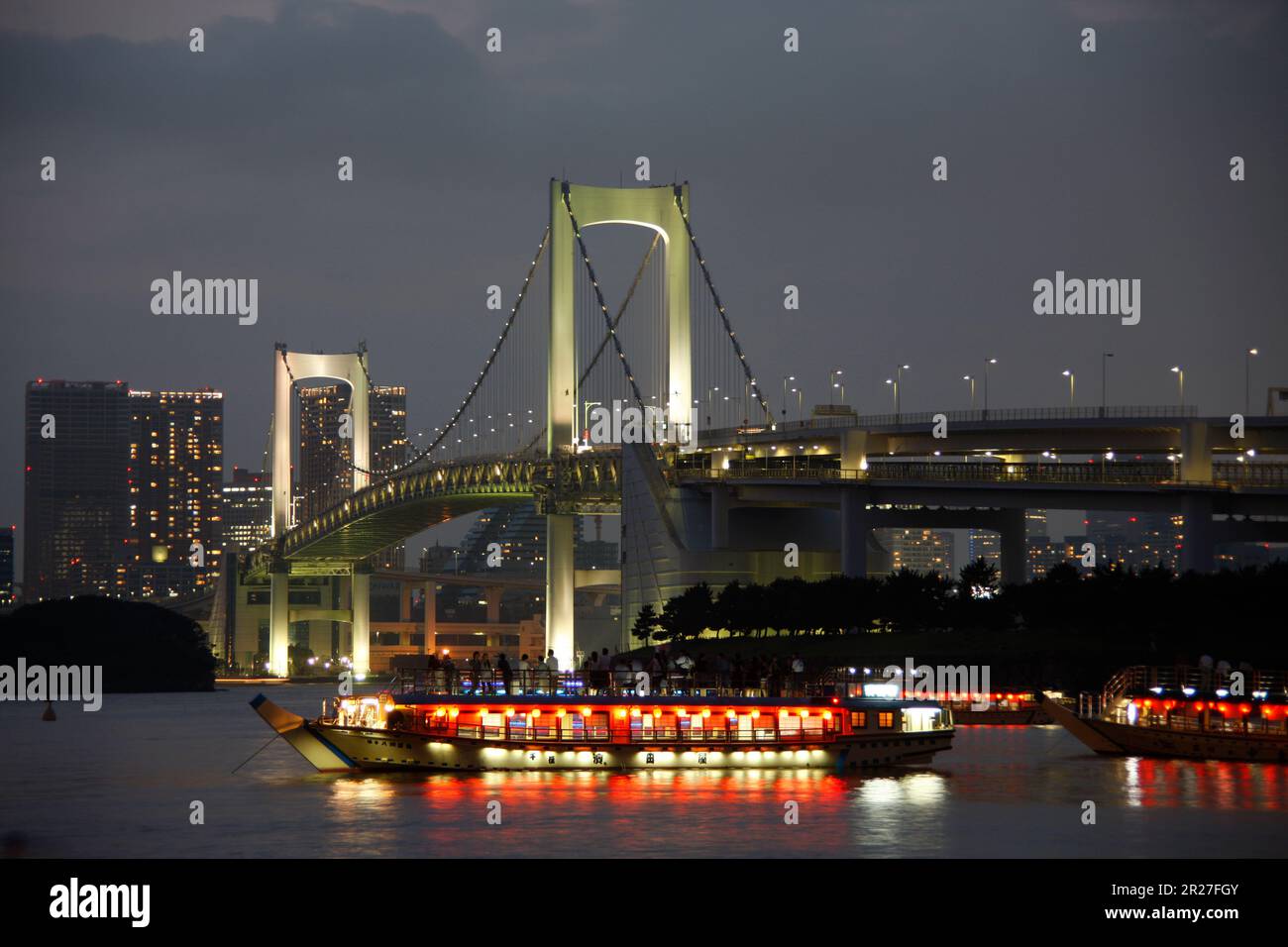 Houseboat and Rainbow Bridge Stock Photo - Alamy