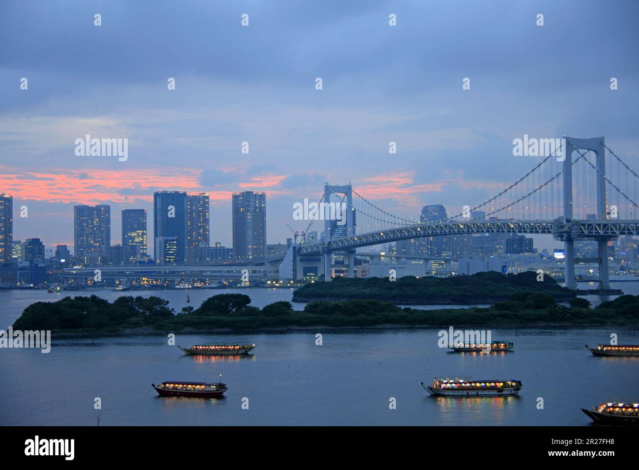 Houseboat and Rainbow Bridge Stock Photo - Alamy