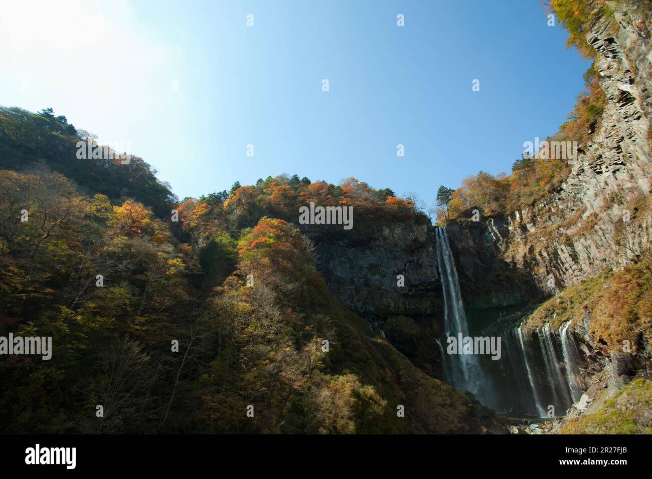 Kegon waterfalls and fall foliage Stock Photo - Alamy