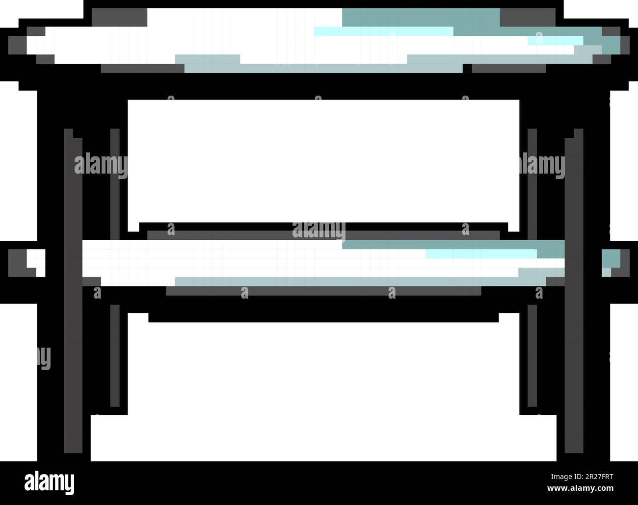 white glass table game pixel art vector illustration Stock Vector Image ...
