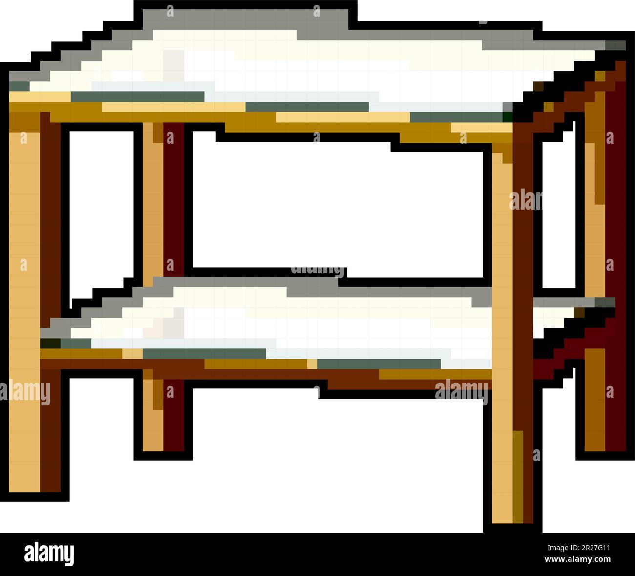 empty glass table game pixel art vector illustration Stock Vector Image ...