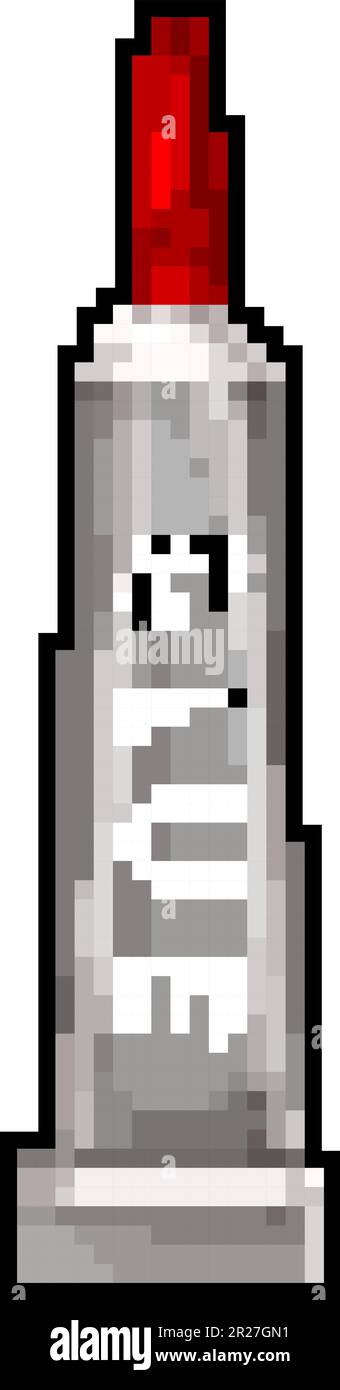 liquid glue bottle game pixel art vector illustration Stock Vector ...