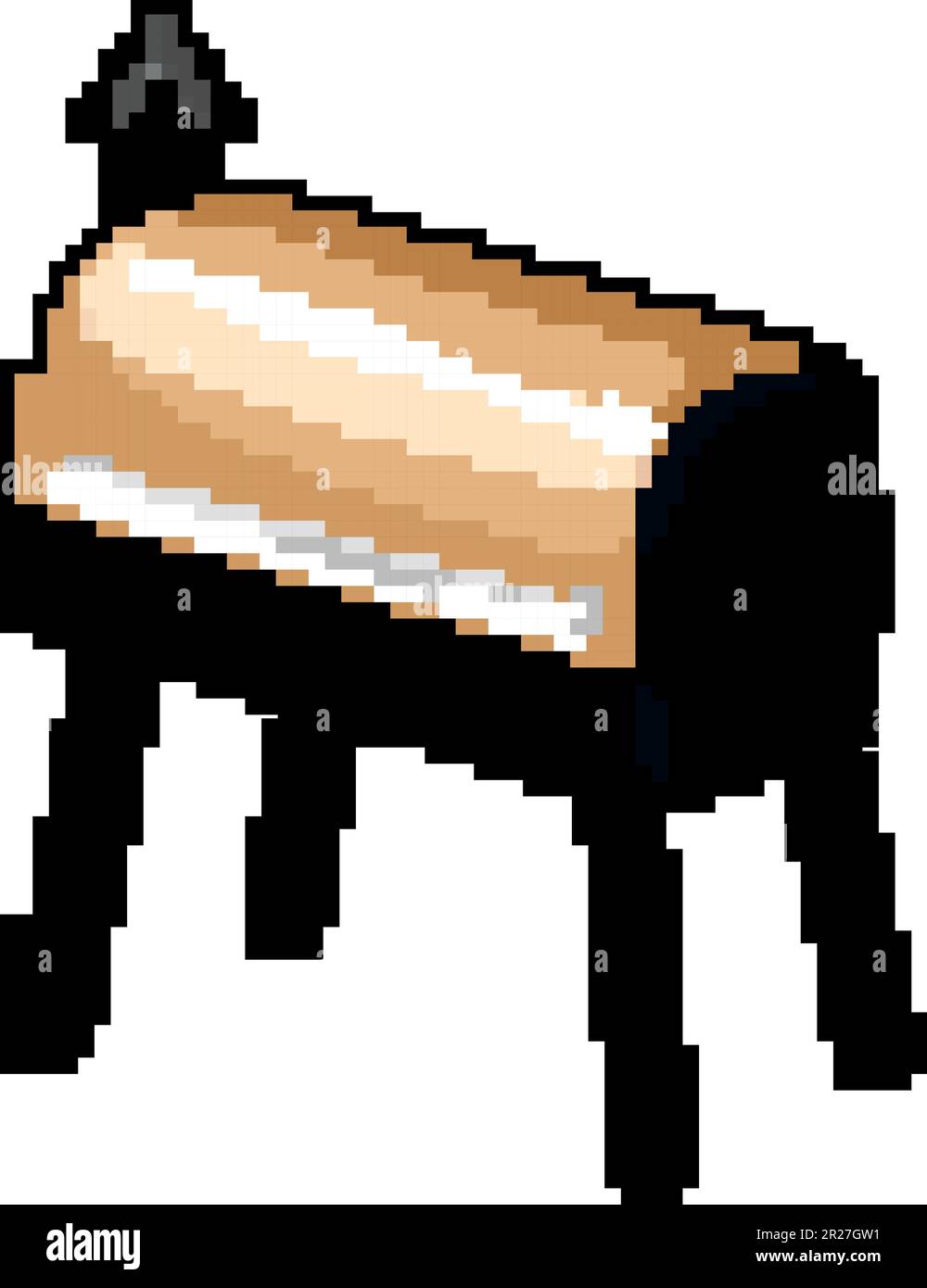 meat barbecue grill game pixel art vector illustration Stock Vector ...