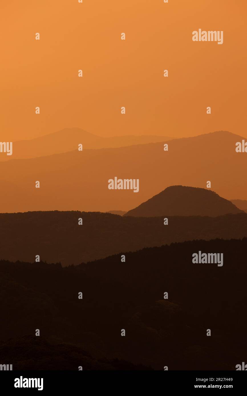 Sunset visible from Inasayama Stock Photo - Alamy