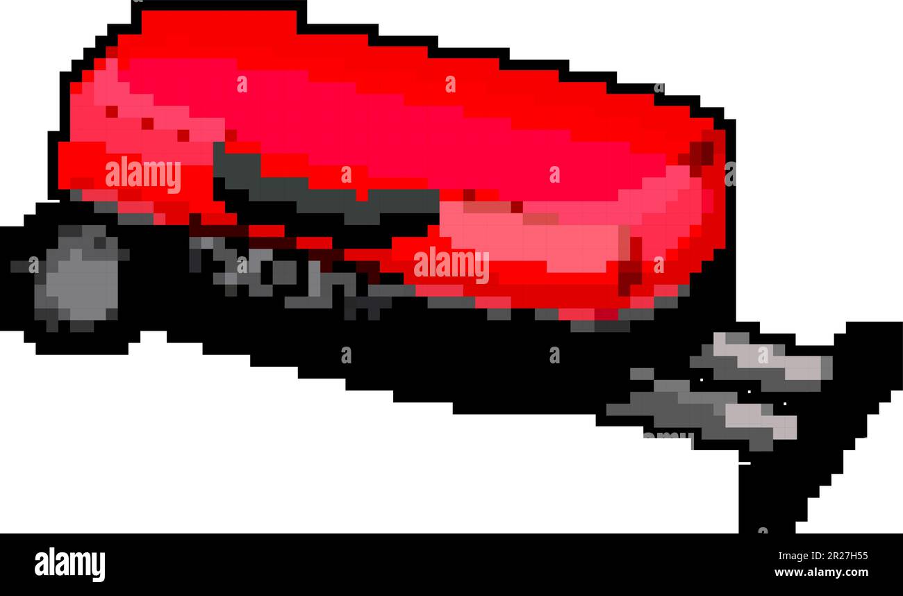 fire barbecue grill game pixel art vector illustration Stock Vector ...