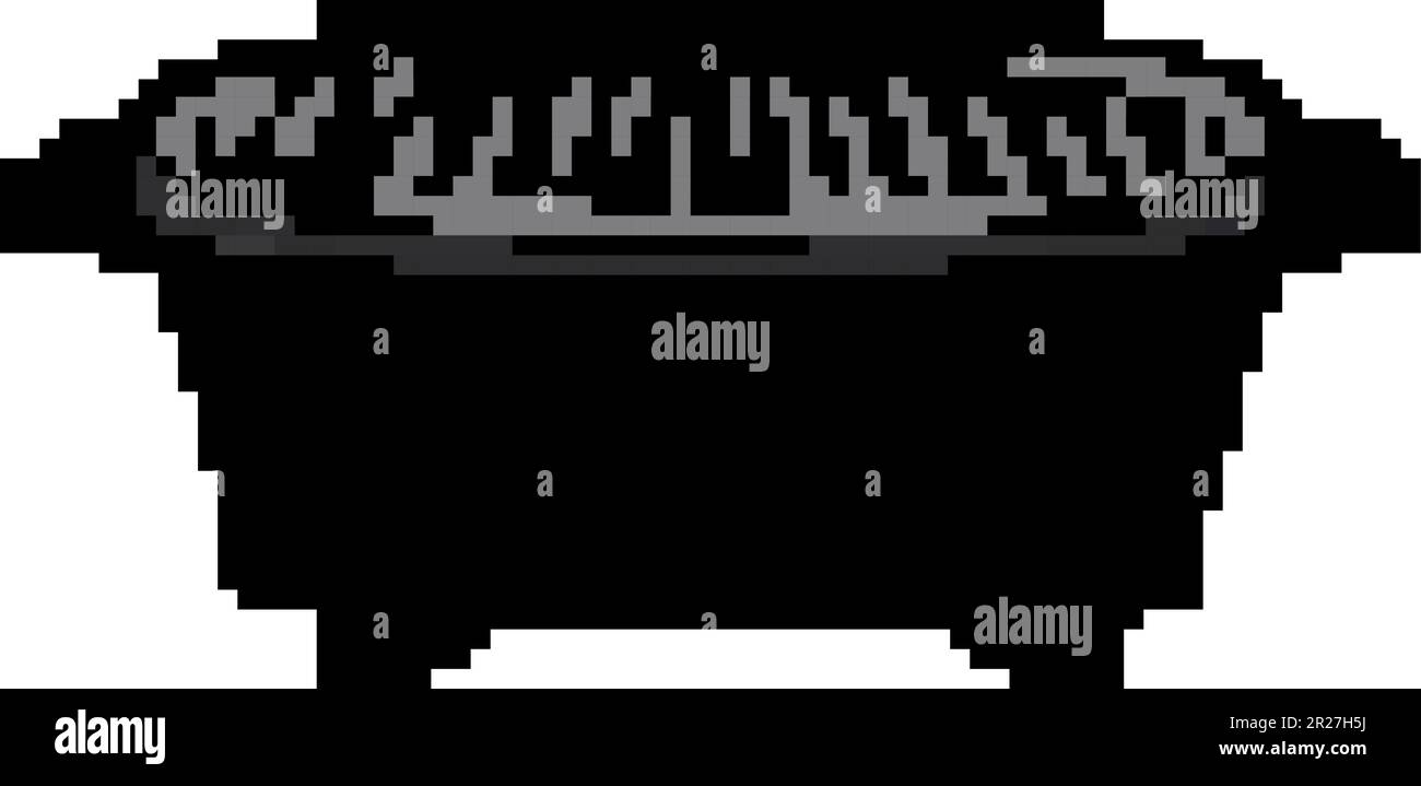 picnic barbecue grill game pixel art vector illustration Stock Vector ...