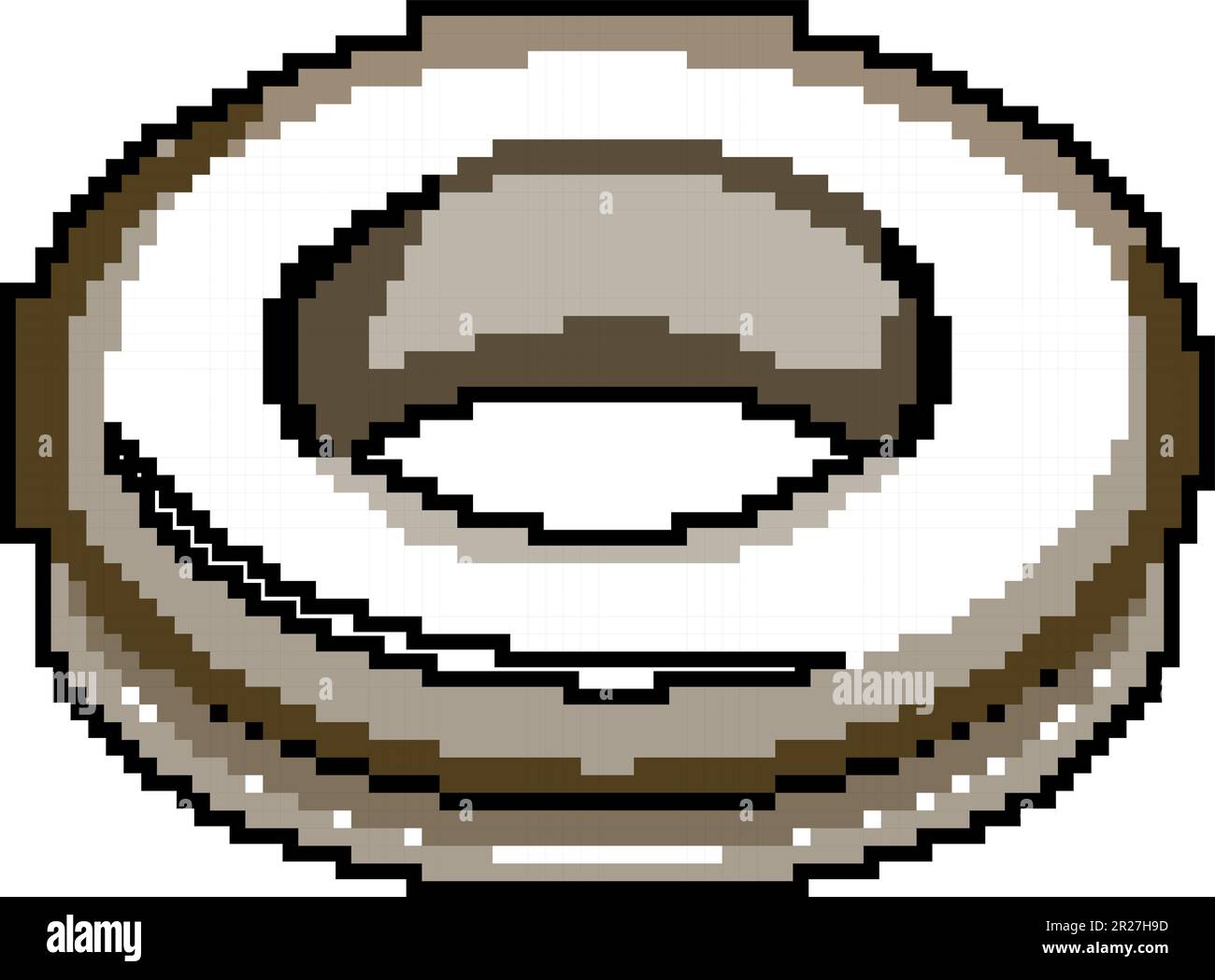fastener grommet ring game pixel art vector illustration Stock Vector ...
