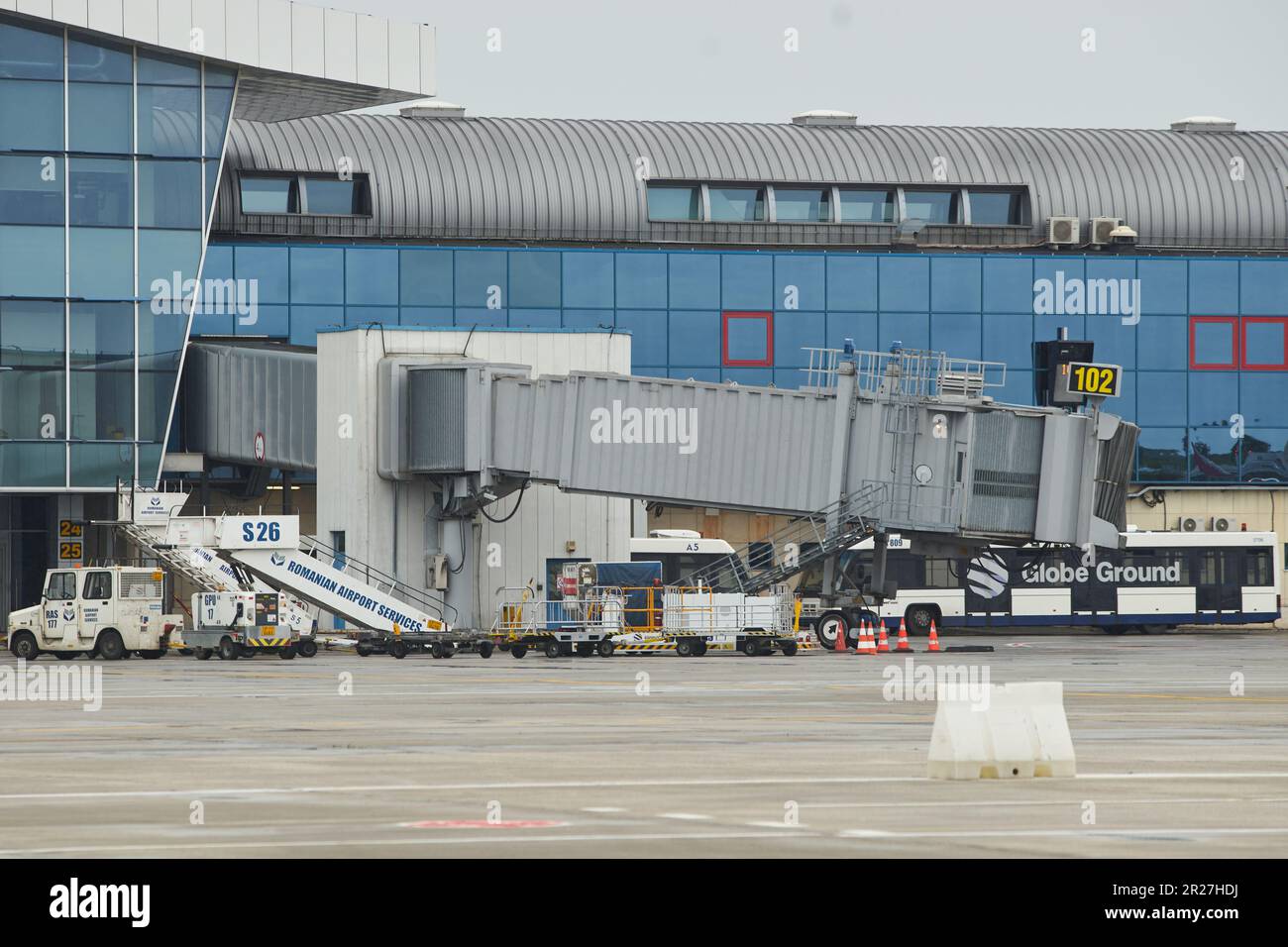 Bucharest, Romania. 17th May, 2023: A terminal passenger boarding ...