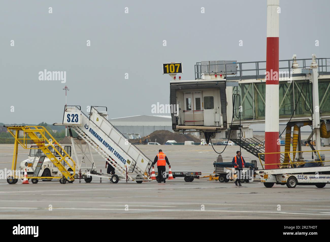 Bucharest, Romania. 17th May, 2023: A terminal passenger boarding ...