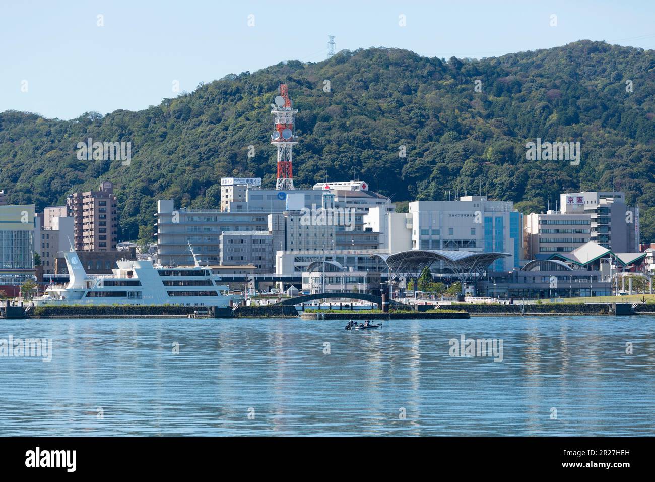 View of Otsu city seen from Lake Biwa Stock Photo - Alamy