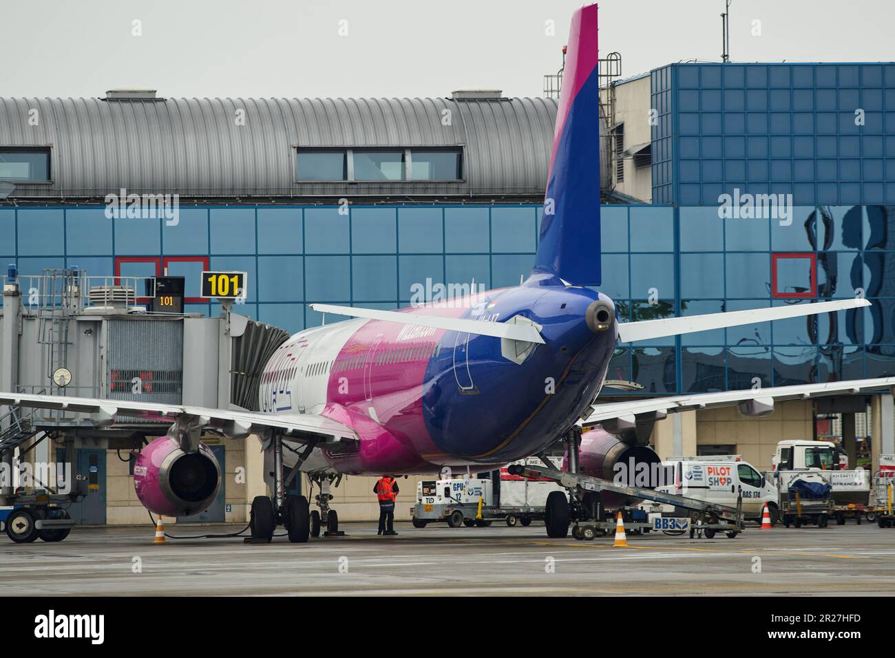 Bucharest, Romania. 17th May, 2023: An aircraft of the low cost airline ...