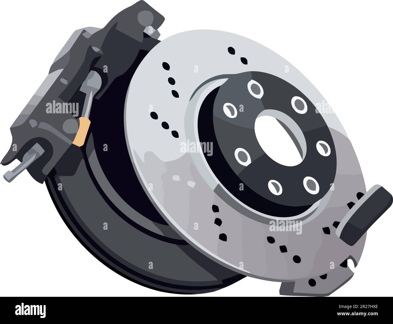 Metallic brake disk isolated Stock Vector Image & Art - Alamy