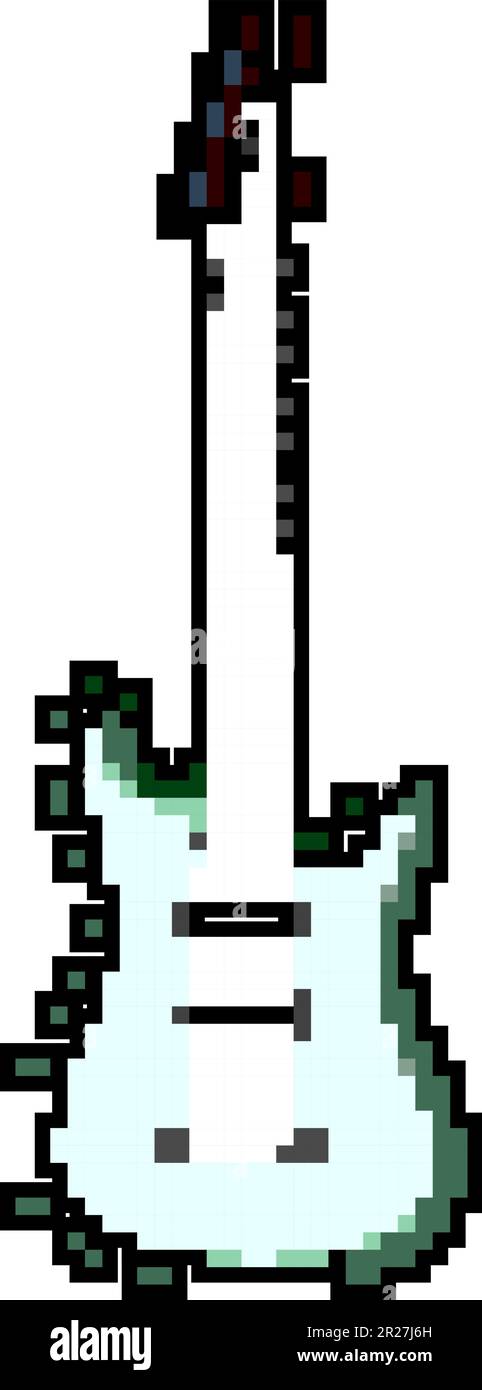 play guitar music game pixel art vector illustration Stock Vector Image ...