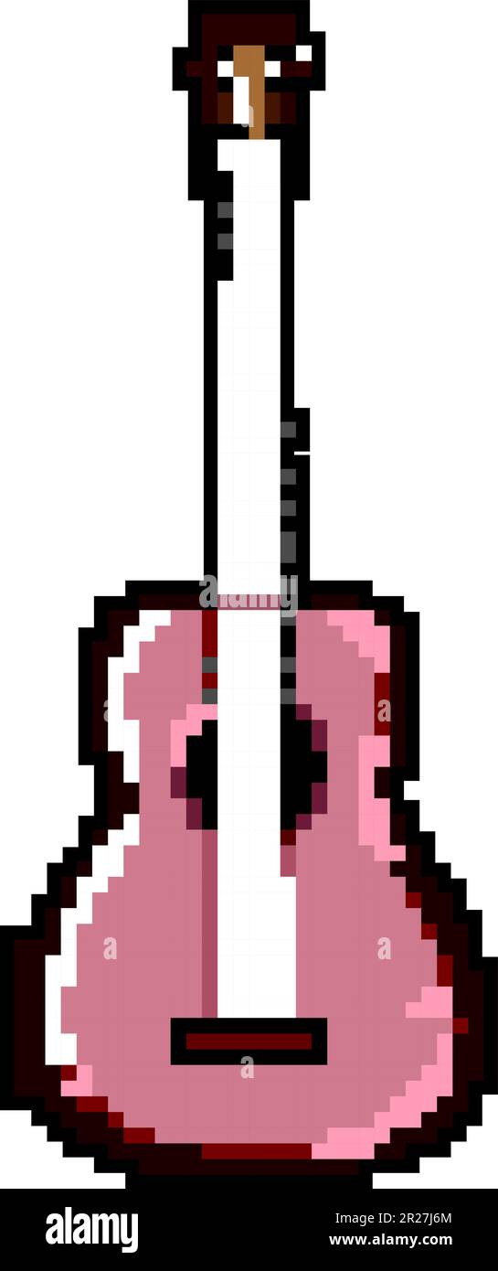 concert guitar music game pixel art vector illustration Stock Vector ...