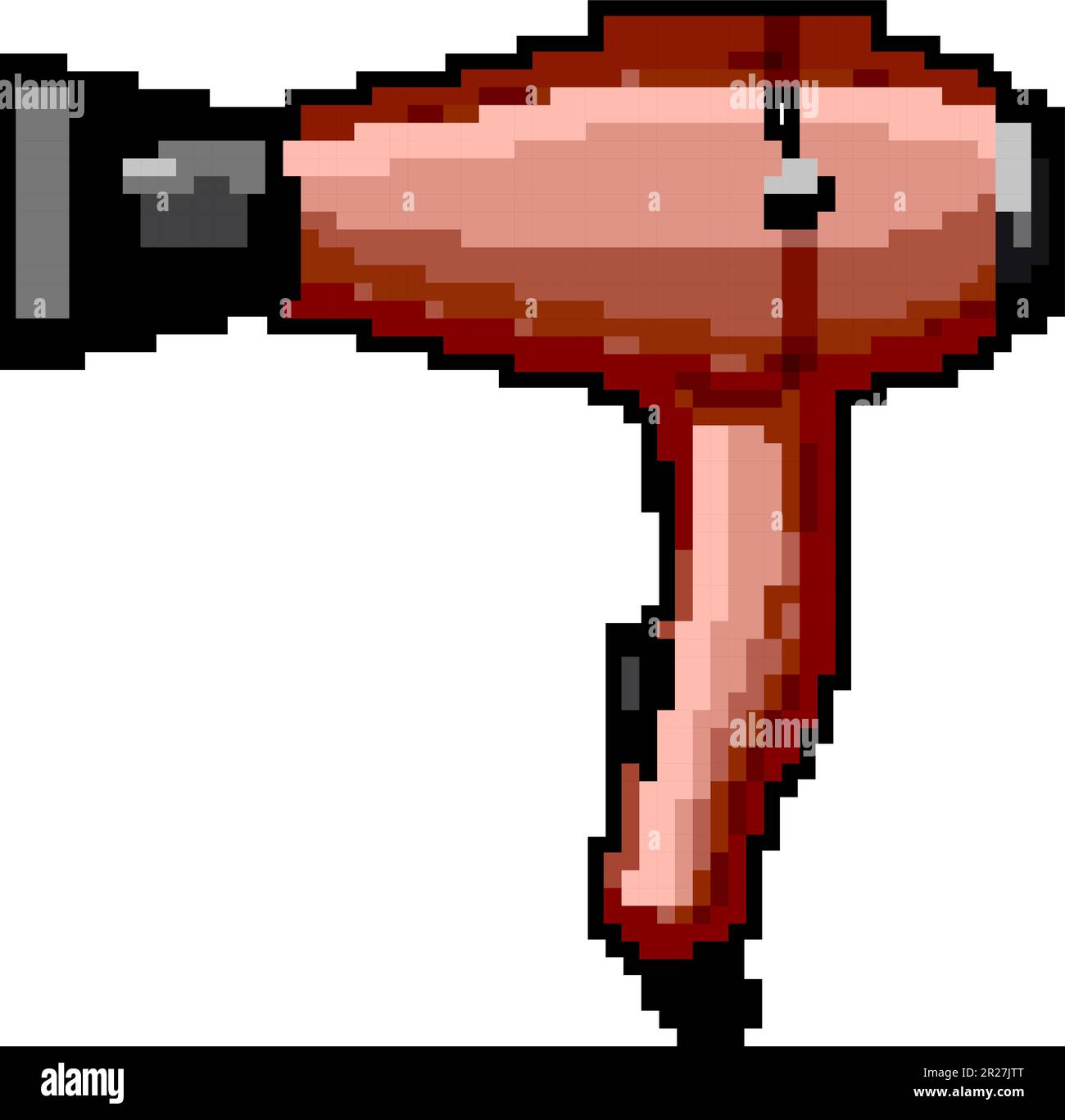 woman hair dryer game pixel art vector illustration Stock Vector Image ...