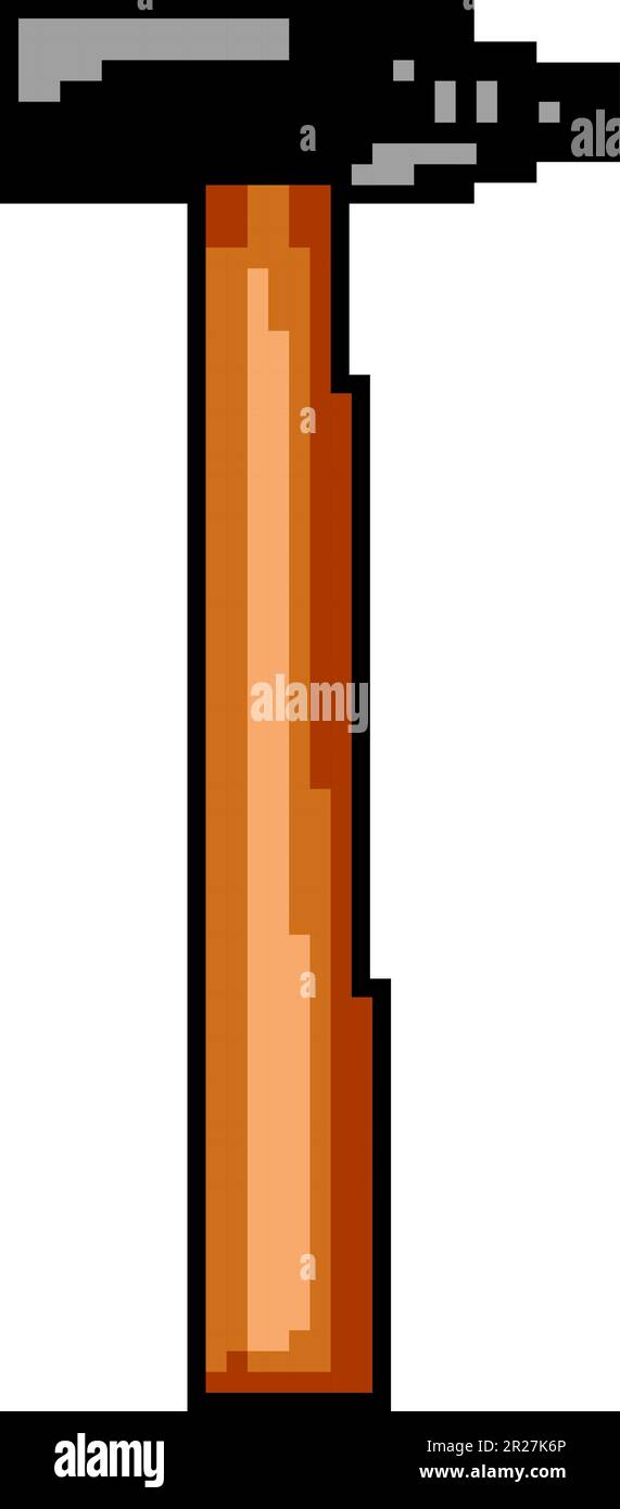 work hammer tool game pixel art vector illustration Stock Vector Image & Art - Alamy