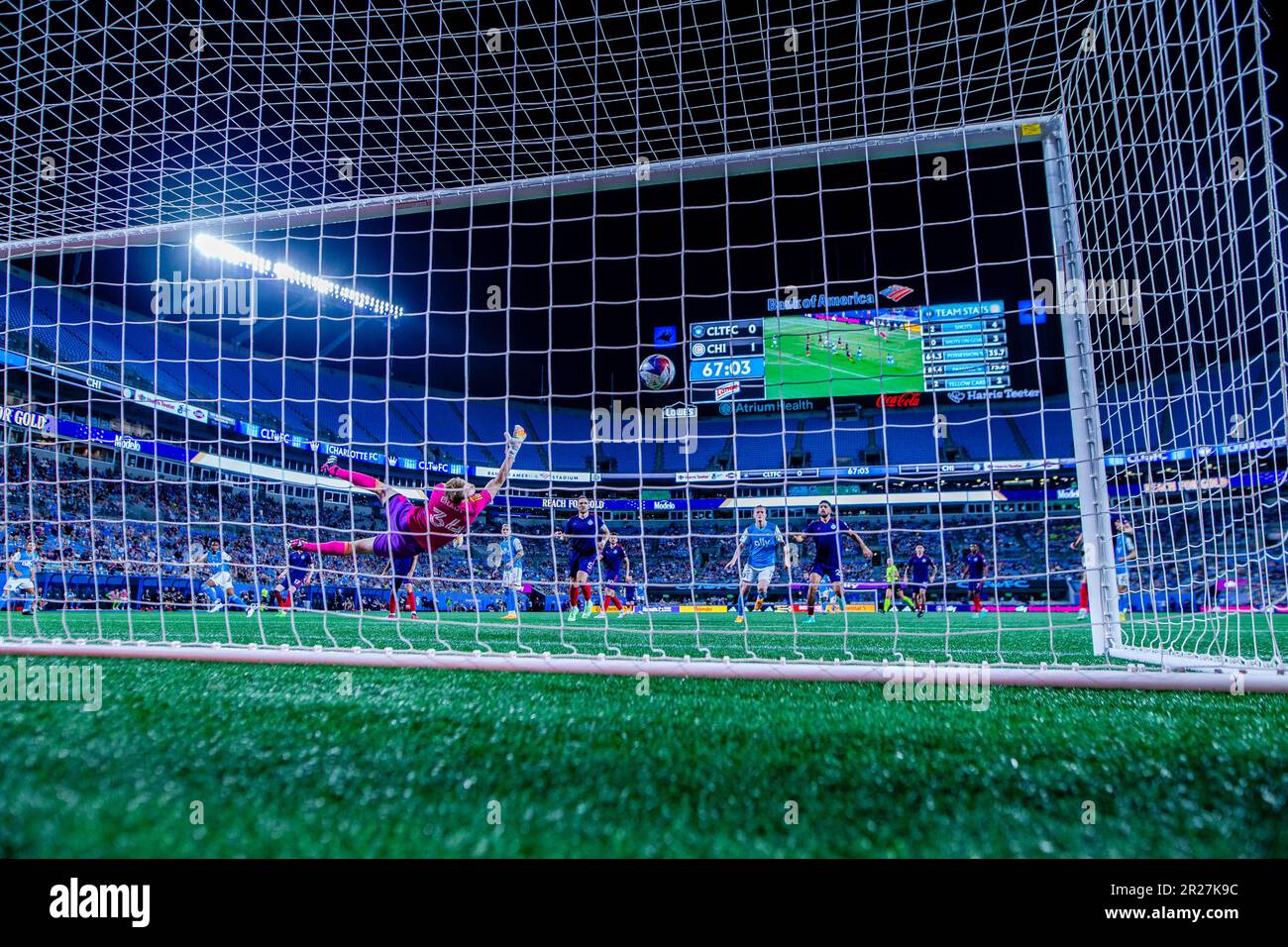 Charlotte, NC, USA. 17th May, 2023. Chicago Fire goalkeeper Chris Brady ...