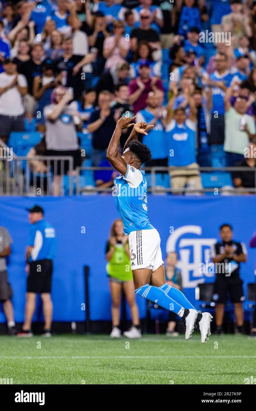 Charlotte, NC, USA. 17th May, 2023. Charlotte FC midfielder Brandon ...