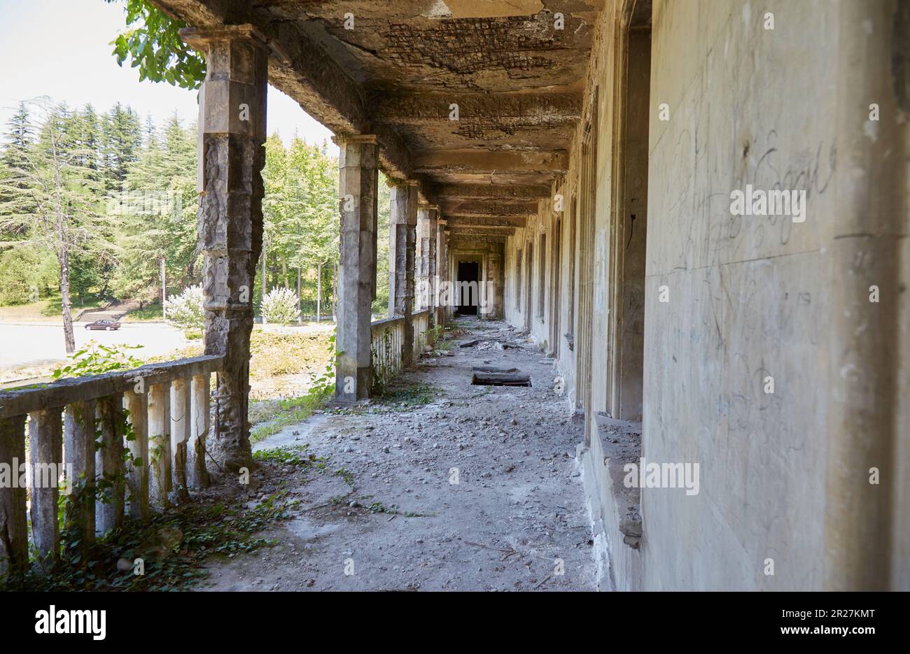 The former Soviet spa town of Tskaltubo in Georgia is now in ruins, and ...