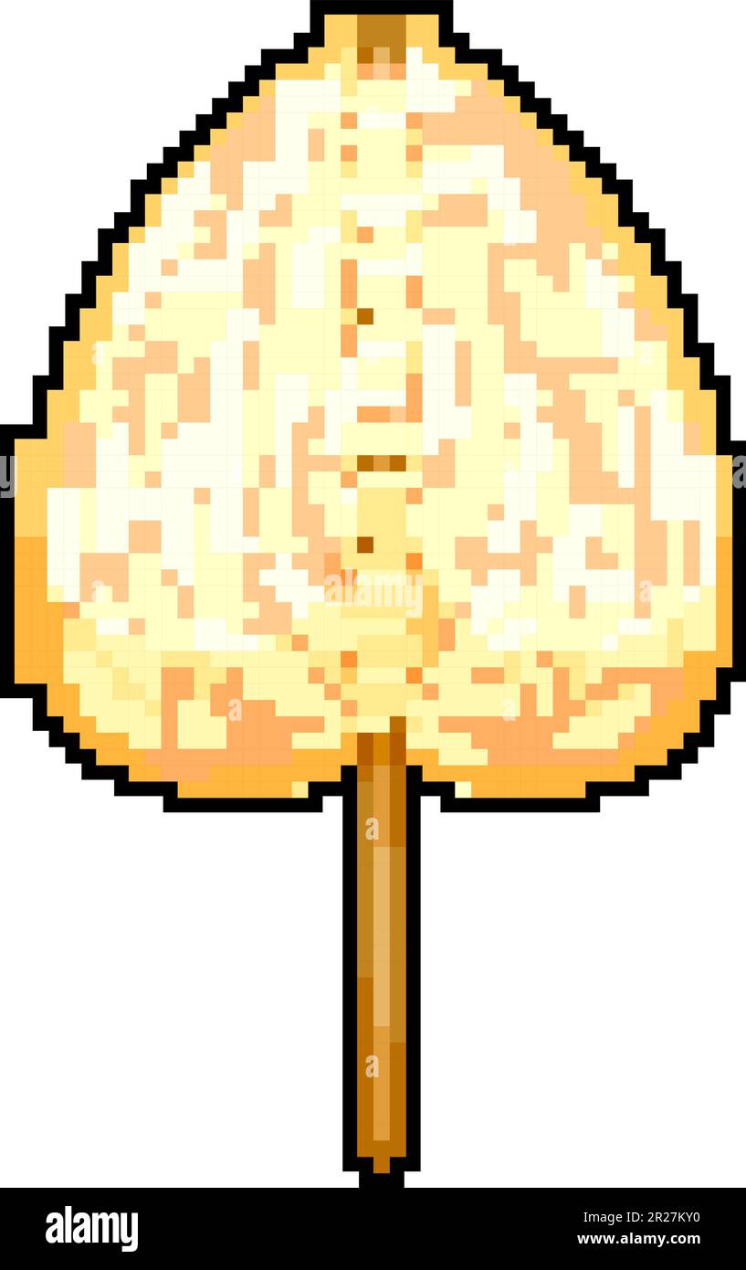 decoration hand fan folding game pixel art vector illustration Stock ...
