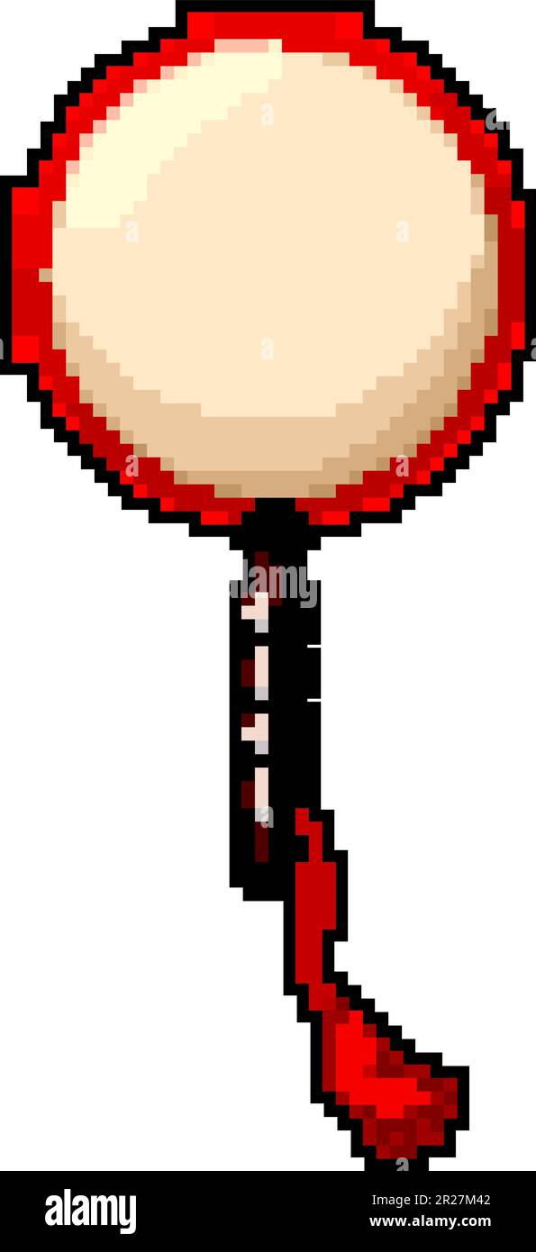 vintage hand fan folding game pixel art vector illustration Stock ...