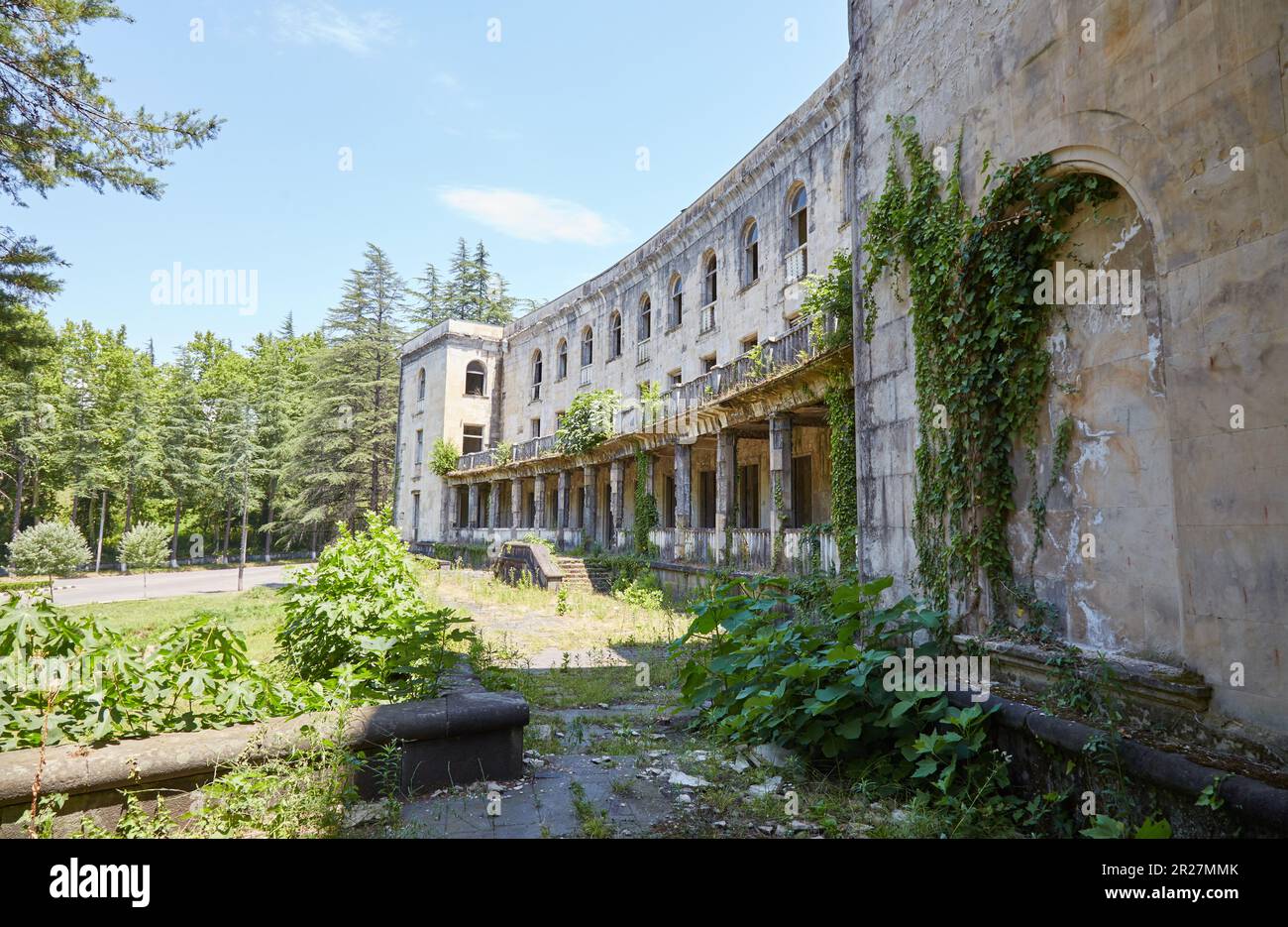 The former Soviet spa town of Tskaltubo in Georgia is now in ruins, and ...