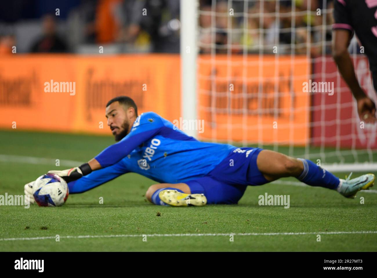 May 17, 2023: Inter Miami goalkeeper Drake Callender (1) blocks a shot ...