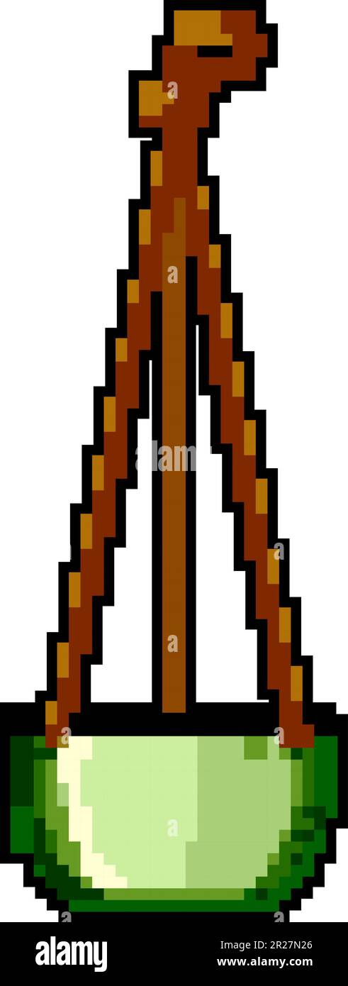 natural hanging planter game pixel art vector illustration Stock Vector ...