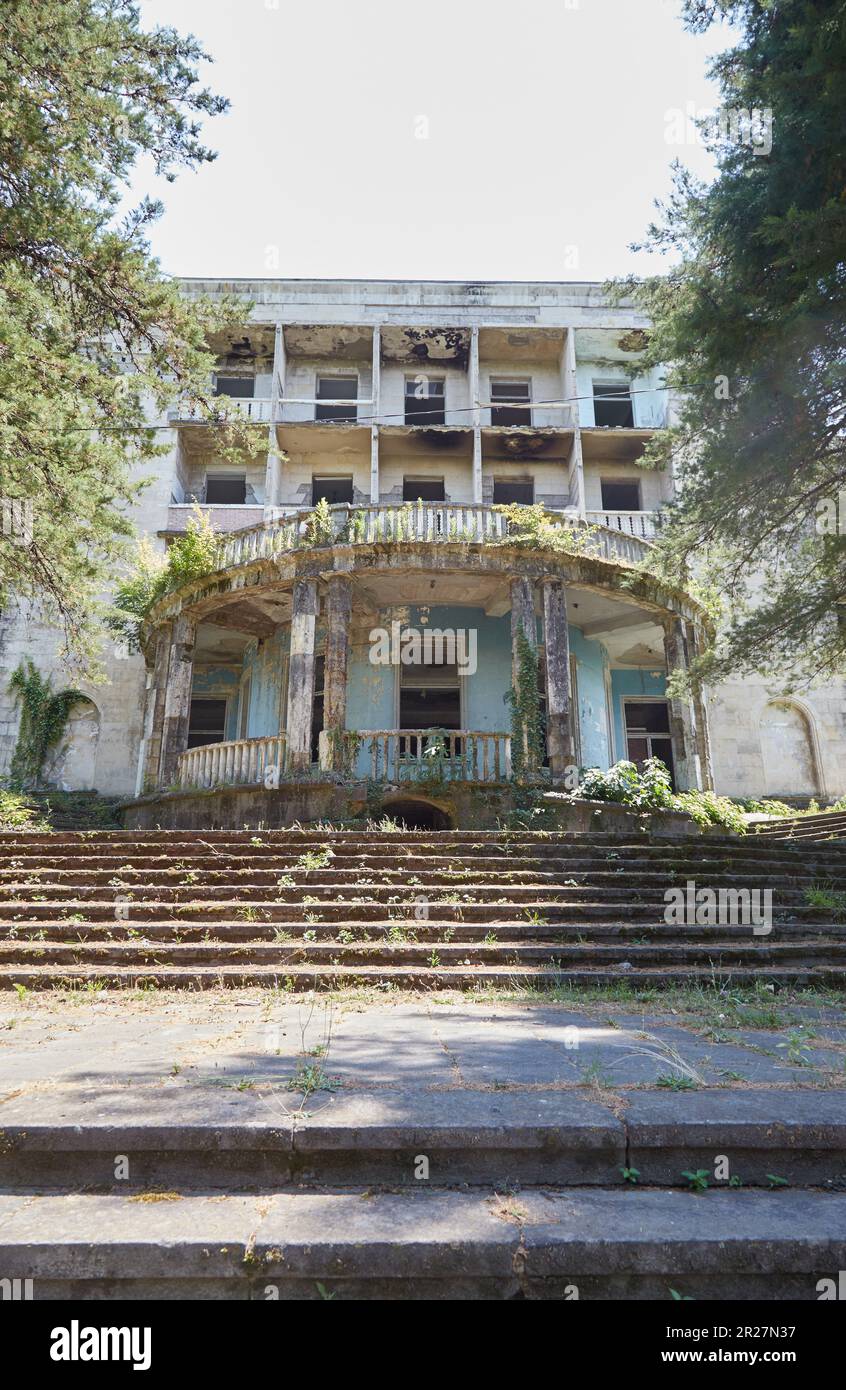 The former Soviet spa town of Tskaltubo in Georgia is now in ruins, and ...