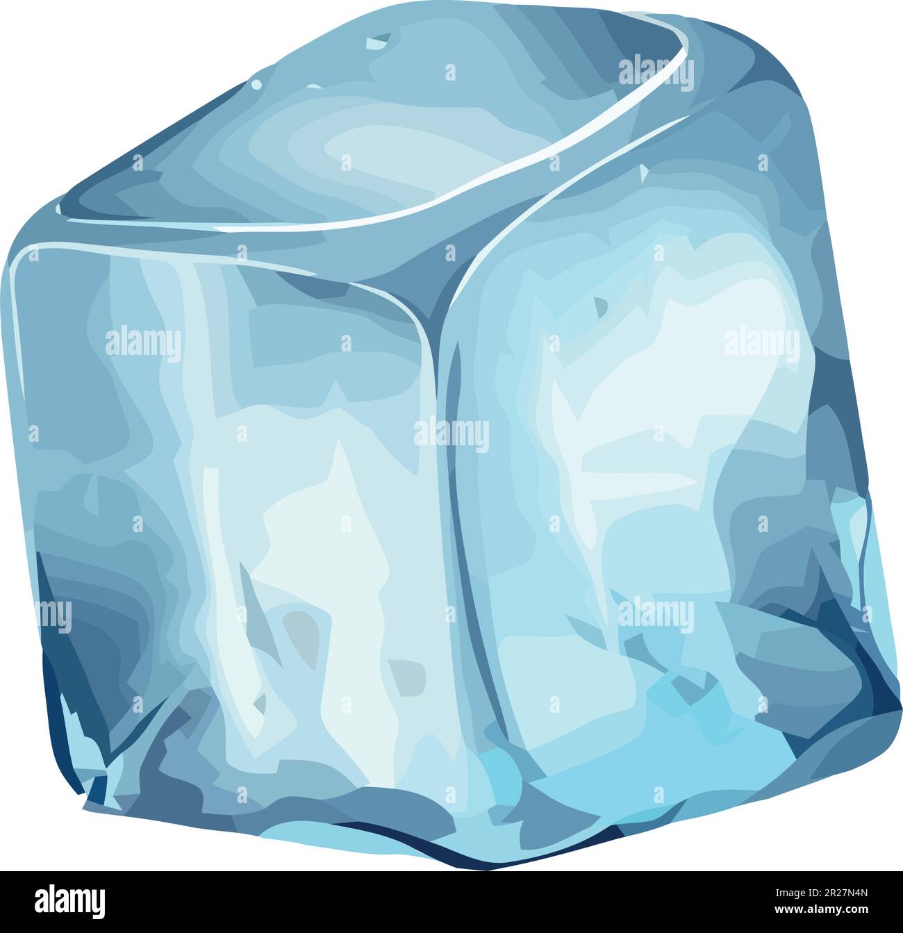 Frozen ice cube icon on transparent background Stock Vector Image & Art ...