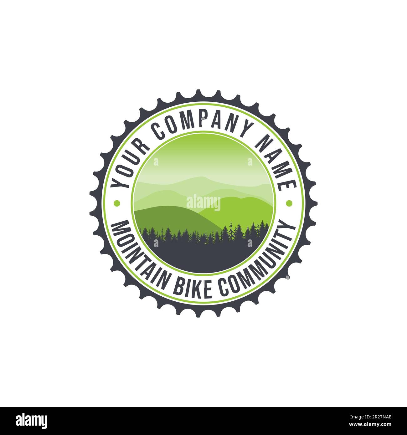 Mountain Bike Community Logo. Extreme mountain bike logo design gear ...