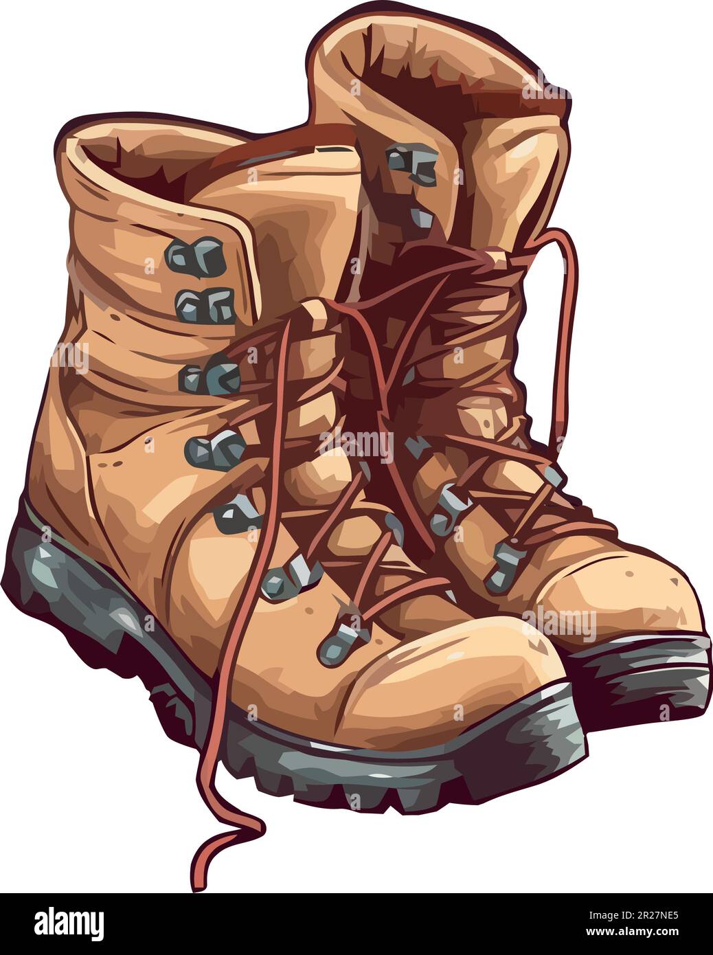 Hiking boot symbolizes adventure and strength outdoors Stock Vector ...