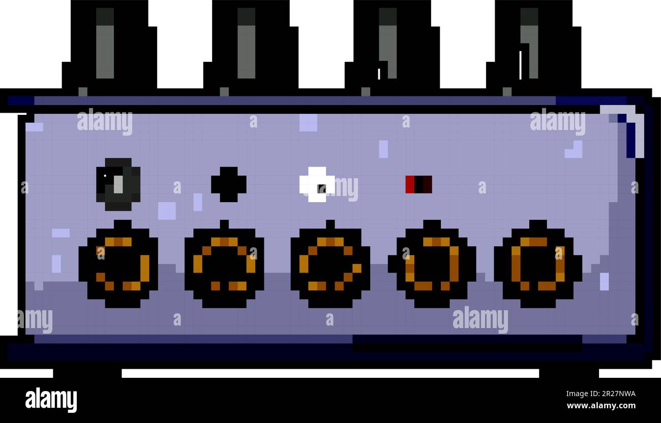 audio headphone amp game pixel art vector illustration Stock Vector ...