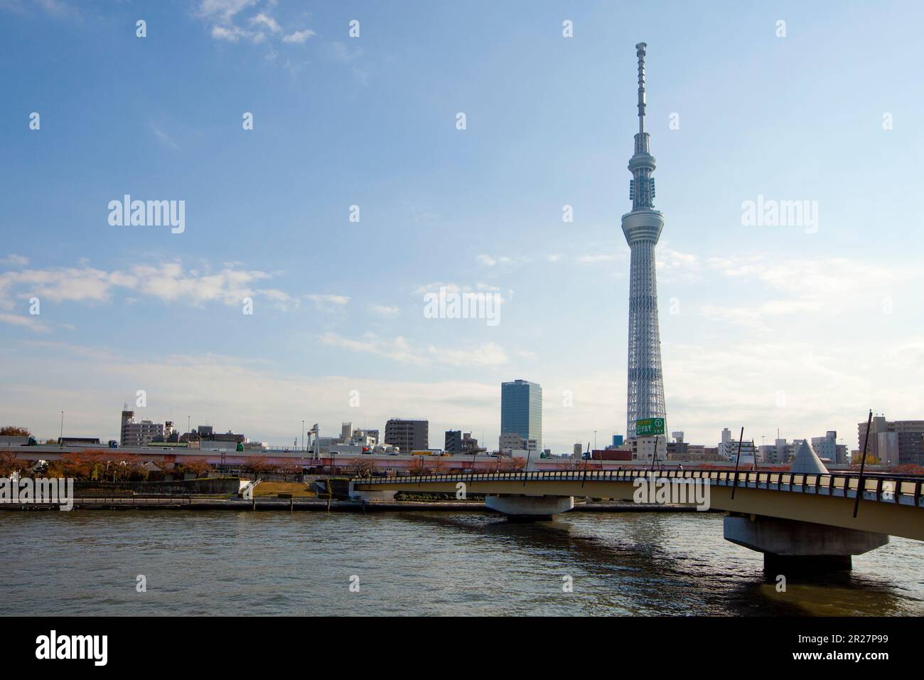 Skytree and Sakura bridge Stock Photo - Alamy