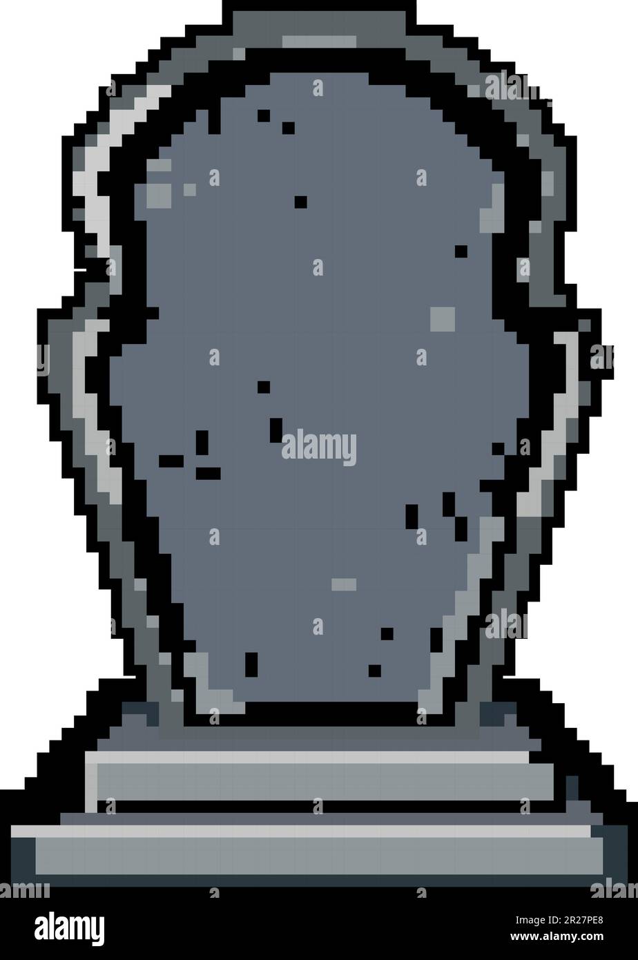 tombstone headstone game pixel art vector illustration Stock Vector ...