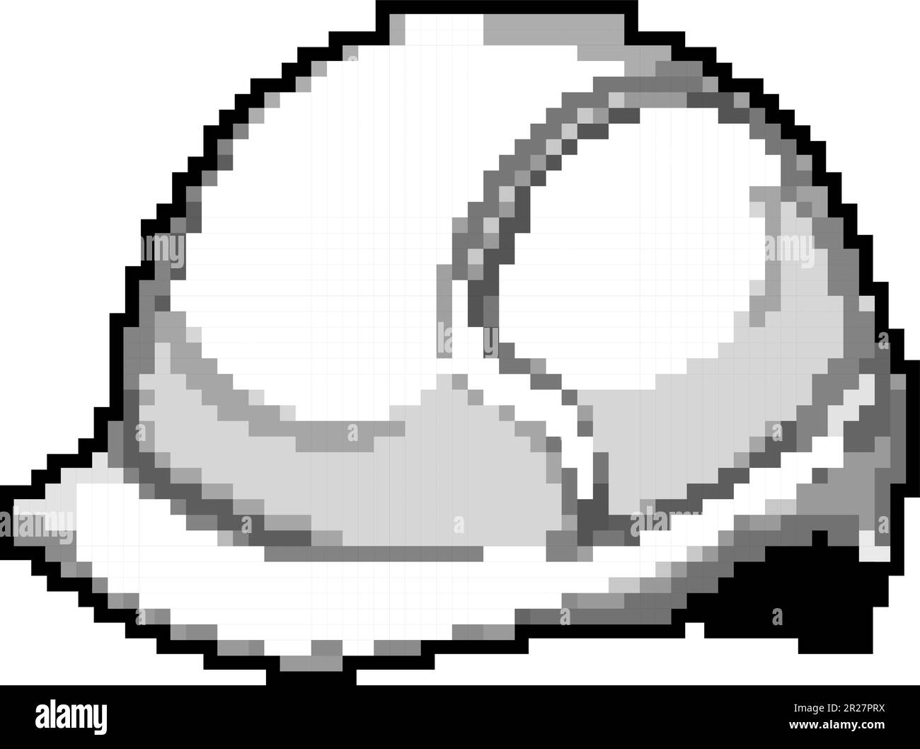 Safety Helmet Builder Game Pixel Art Vector Illustration Stock Vector