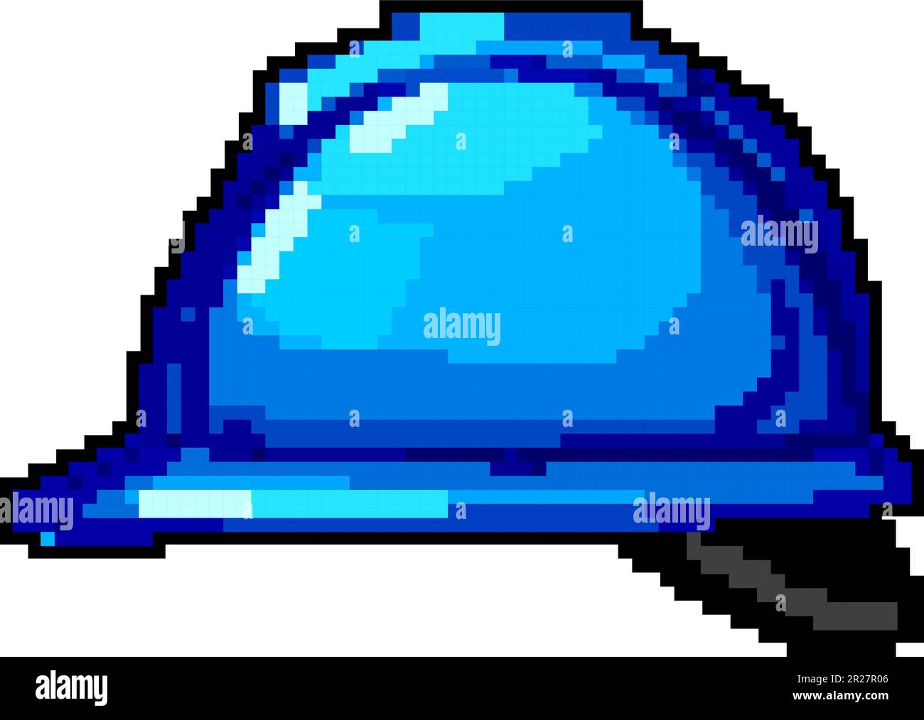engineer helmet builder game pixel art vector illustration Stock Vector ...