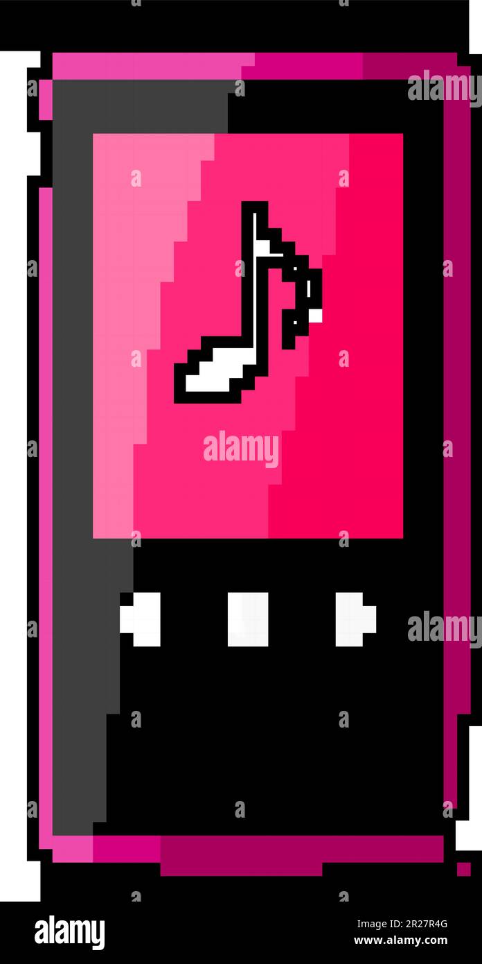 audio hifi mp3 player game pixel art vector illustration Stock Vector ...