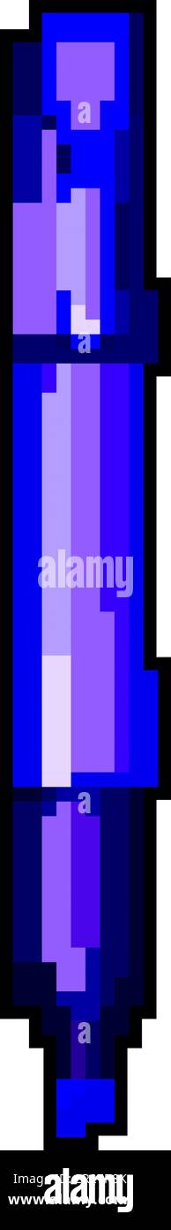 marker highlighter game pixel art vector illustration Stock Vector ...