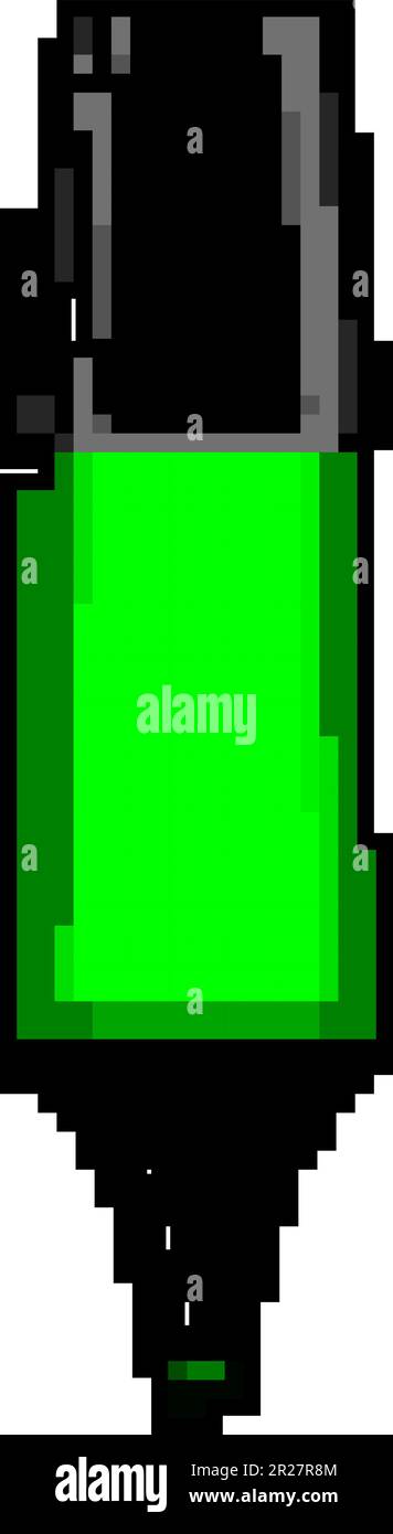 office highlighter game pixel art vector illustration Stock Vector ...