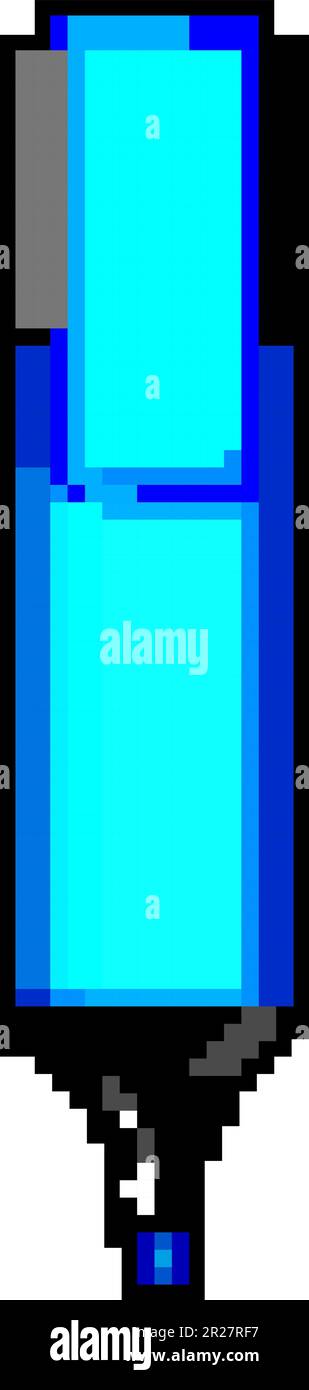 color highlighter game pixel art vector illustration Stock Vector Image ...