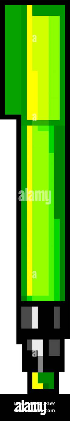school highlighter game pixel art vector illustration Stock Vector ...