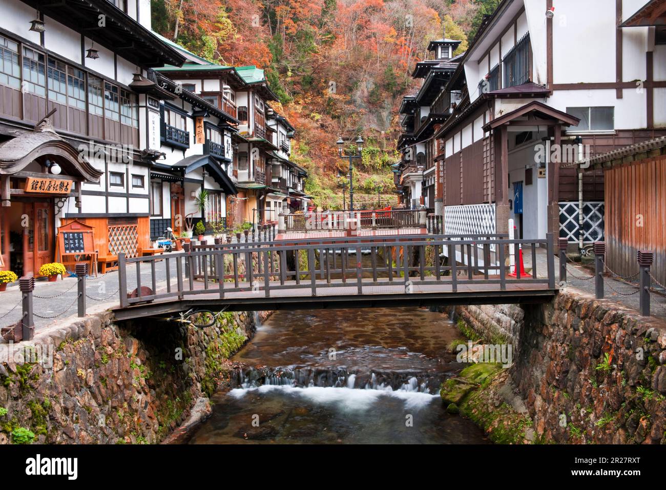 Ginzan Onsen hot spring Stock Photo - Alamy