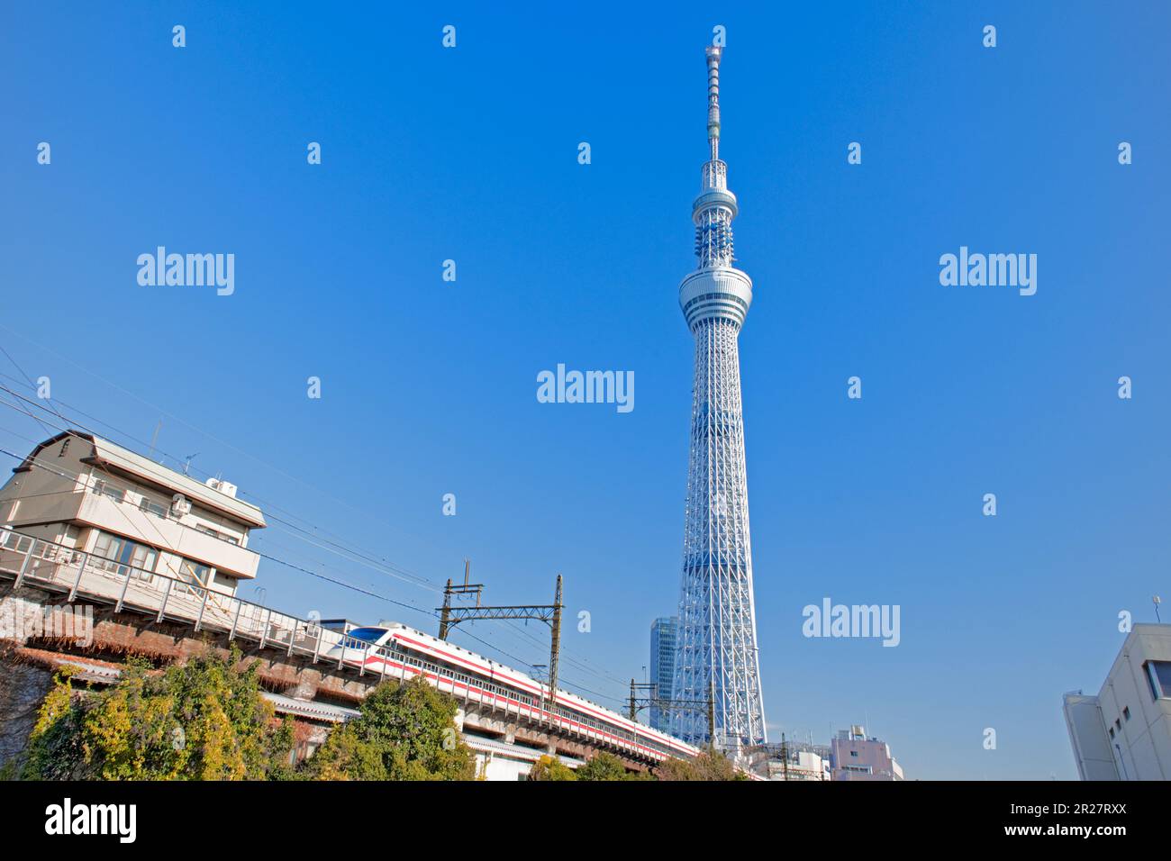 Tokyo sky tree and Tobu isesaki line Stock Photo - Alamy