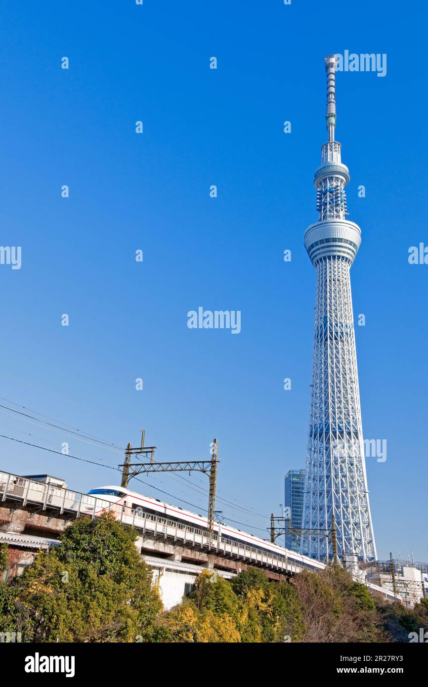 Tokyo sky tree and Tobu isesaki line Stock Photo - Alamy