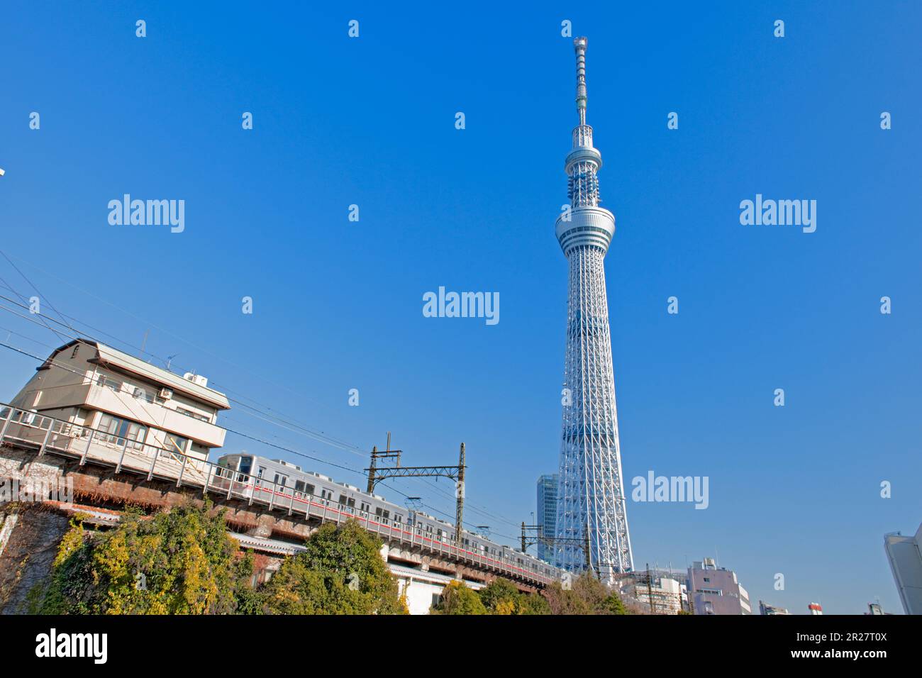 Tokyo sky tree and Tobu isesaki line Stock Photo - Alamy