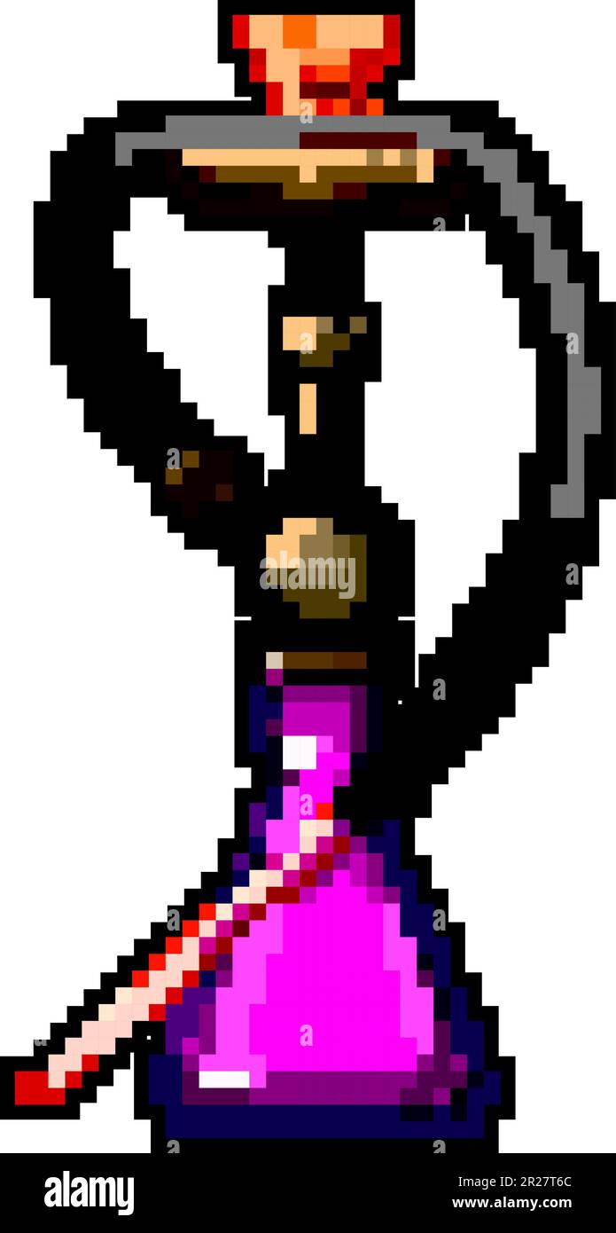 east hookah shisha game pixel art vector illustration Stock Vector ...