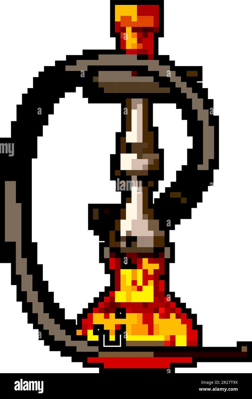 water hookah shisha game pixel art vector illustration Stock Vector ...