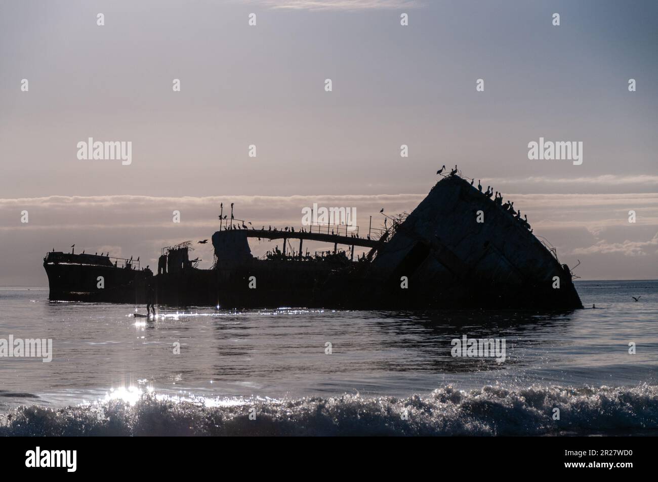 Silhoutte of the SS Palo Alto, an old World War II shipwreck off the ...