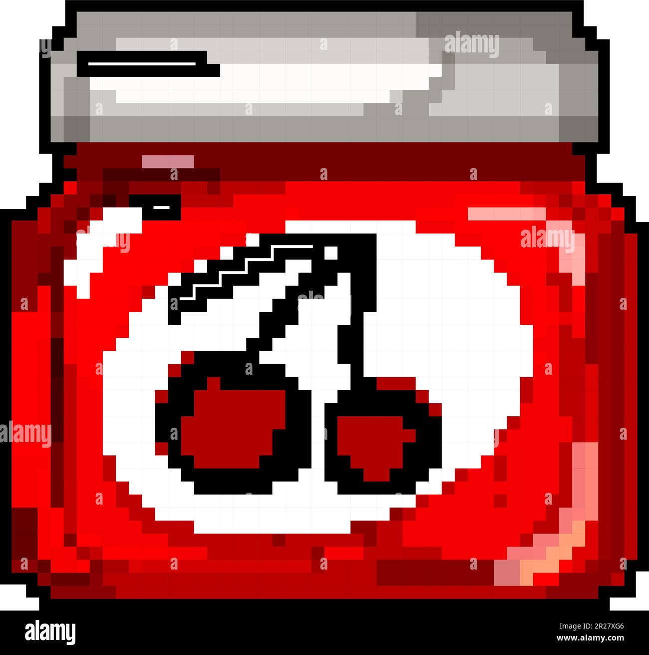jar jam fruit food game pixel art vector illustration Stock Vector ...